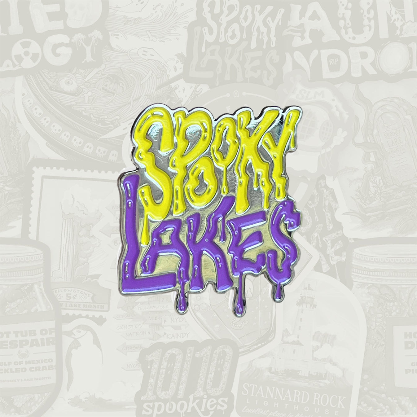 Spooky Lakes Enamel Pin: 2023 Spooky Lake Month – Spooky Lakes Art