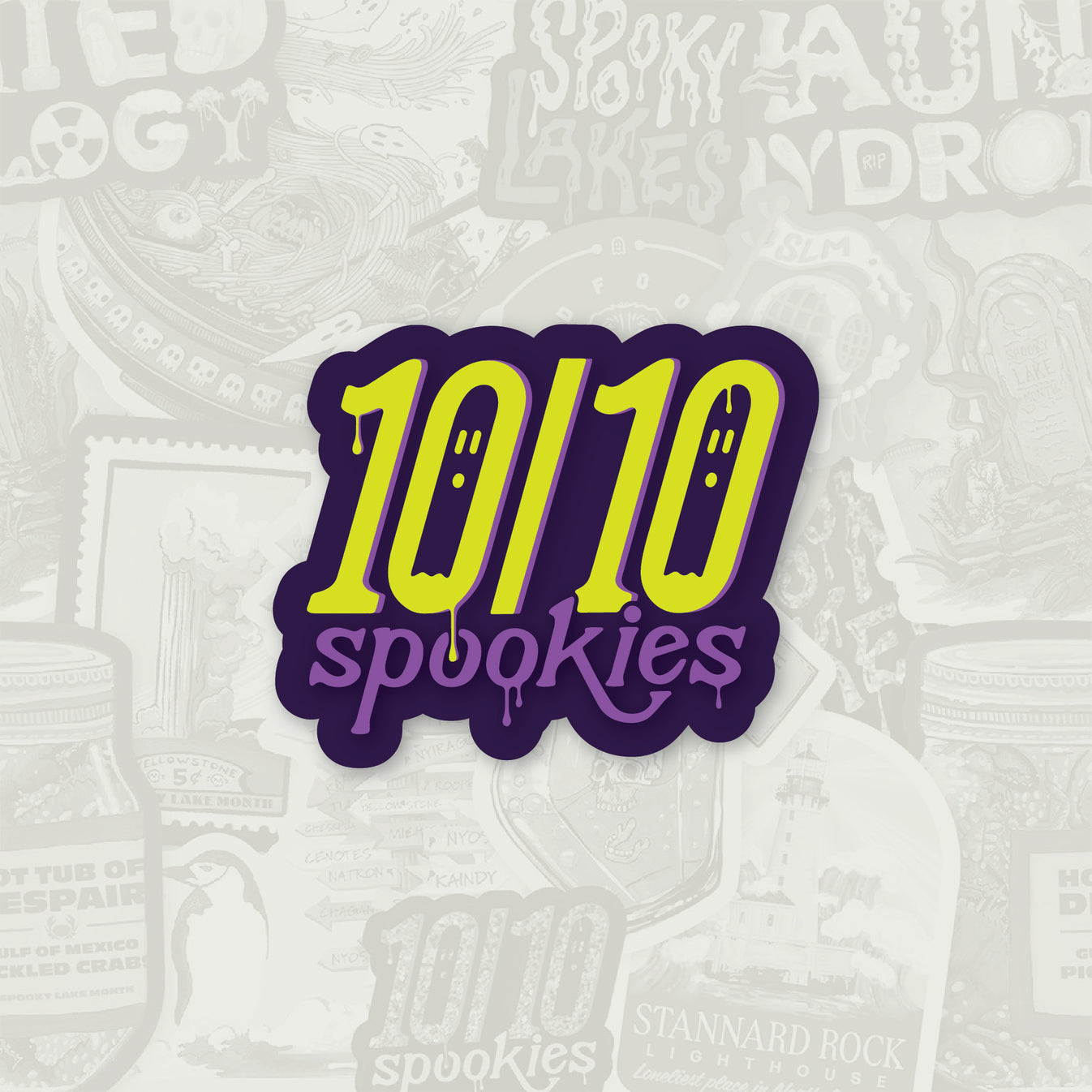 10/10 Spookies Sticker: 2023 Spooky Lake Month – Spooky Lakes Art