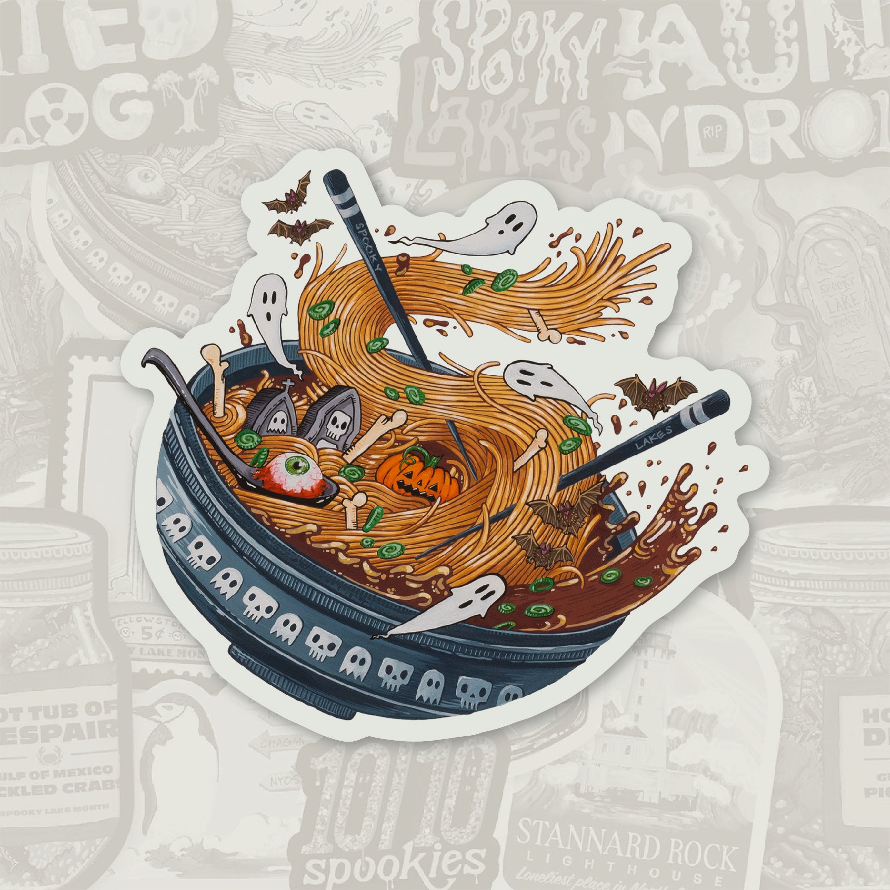 Spooky Good Soup Sticker: 2023 Spooky Lake Month – Spooky Lakes Art
