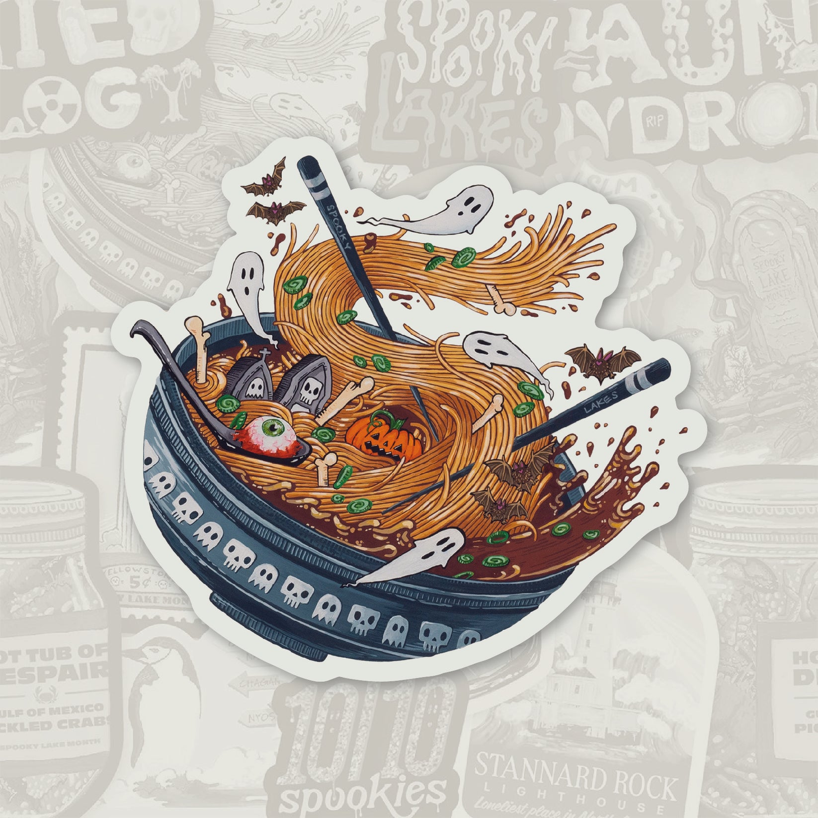 Spooky Good Soup Sticker: 2023 Spooky Lake Month – Spooky Lakes Art